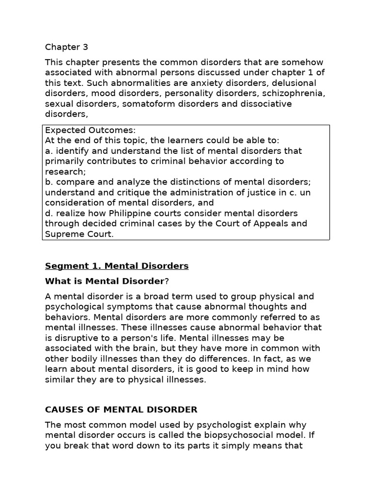 CHAPTER 3 HUMAN BEHAVIOR | PDF | Delusion | Mental Disorder