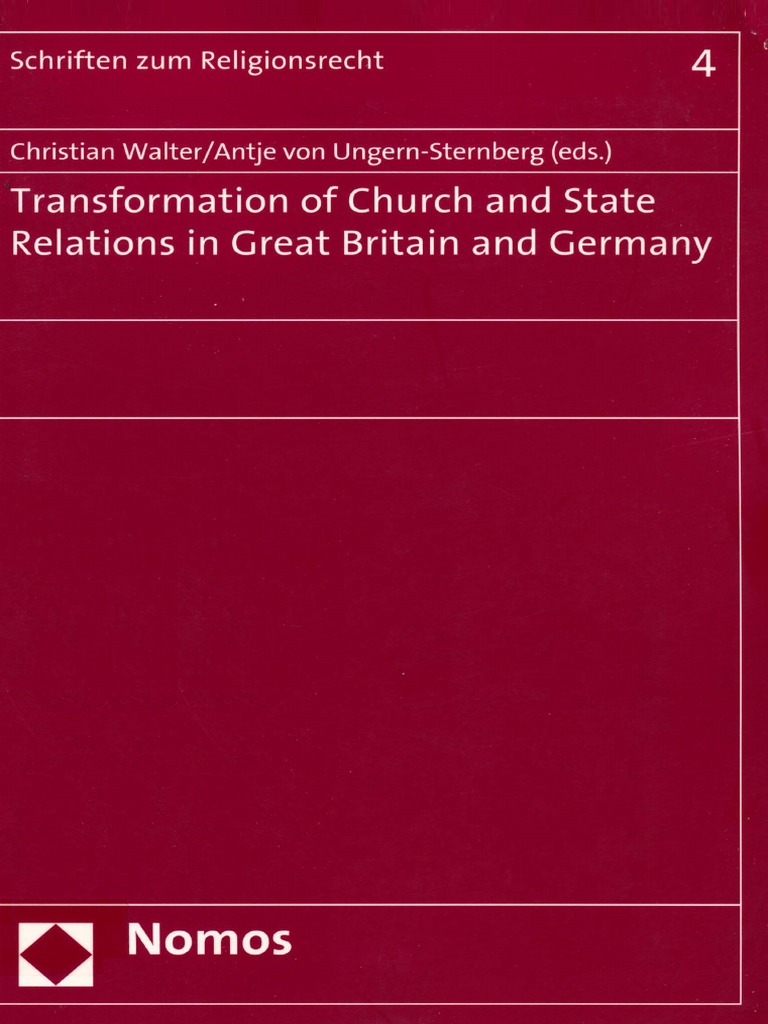 Transformation of Church and State Relations in Great - CHRISTIAN ...