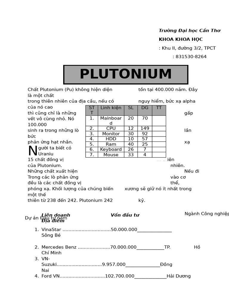 Plutonium | PDF