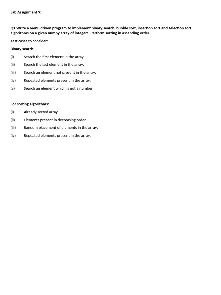 Data Structures Lab Assignment 9 | PDF