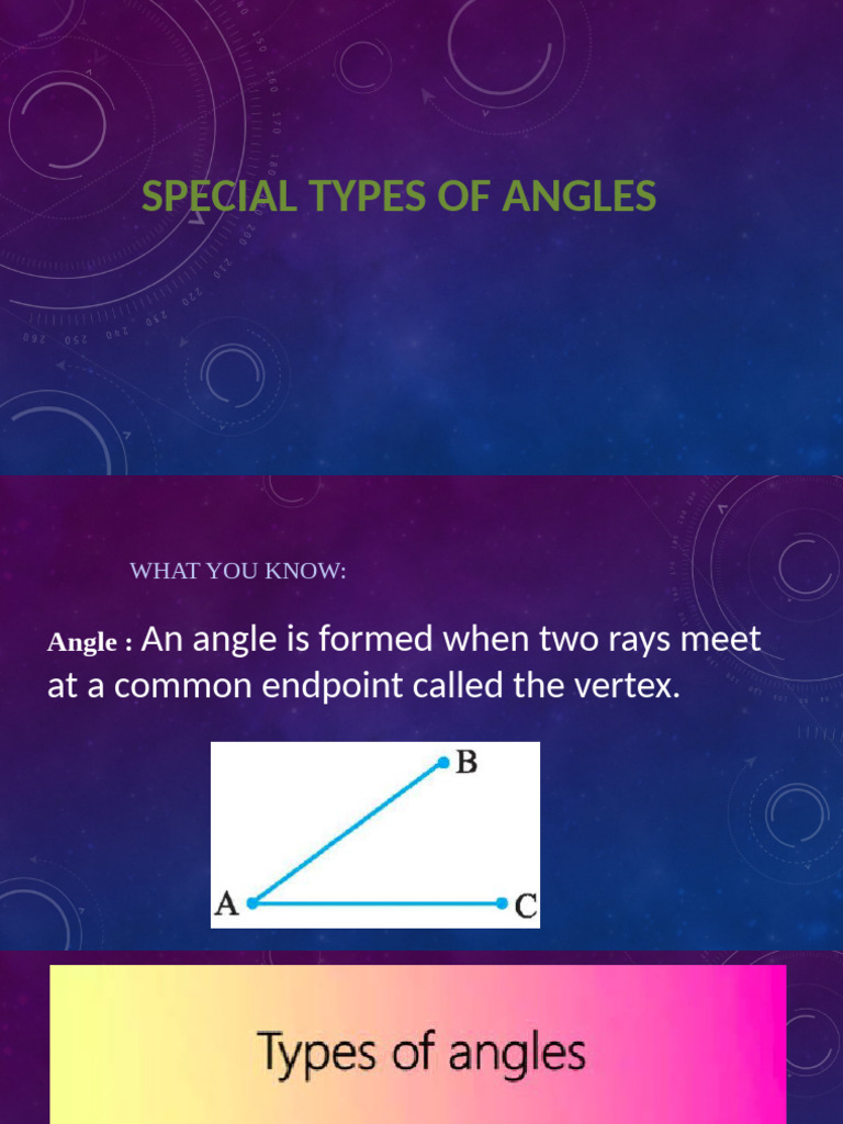 Grade 6 Lines and Angles Types of Angles (Right and Straight) | PDF