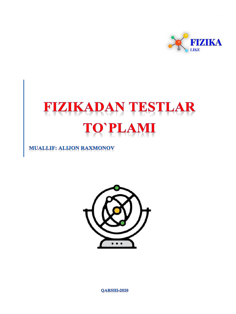 Fizikadan testlar to`plami | PDF