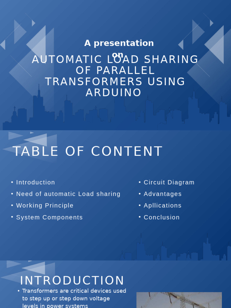 Automatic Load Sharing of Parallel Transformers Using Audrino - 20250507 - 194027 - 0000 | PDF ...
