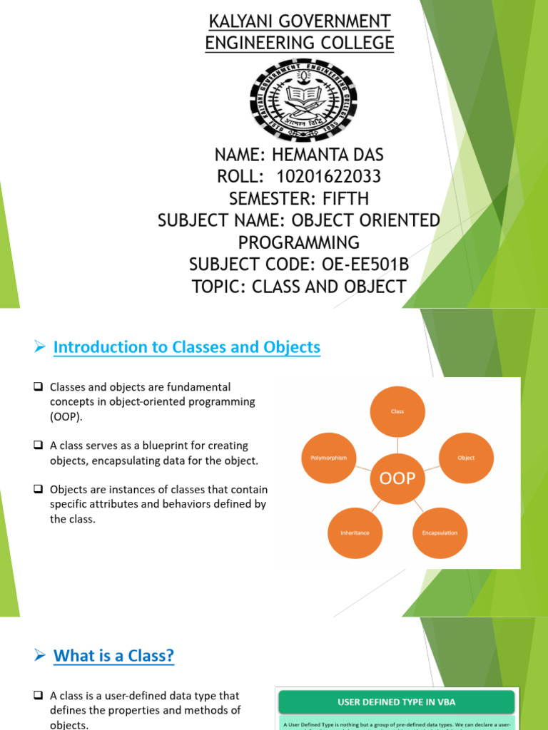 Hemanta Das Oe-Ee501b | PDF | Object Oriented Programming | Class (Computer Programming)