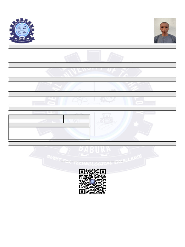 FUTB-23-2398 Acknowledgement Slip | PDF | Qualifications | Educational Stages