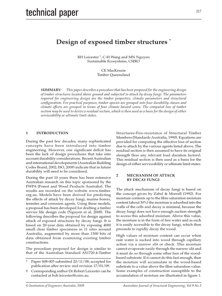 Design of Exposed Timber Structures | PDF | Wood | Lumber