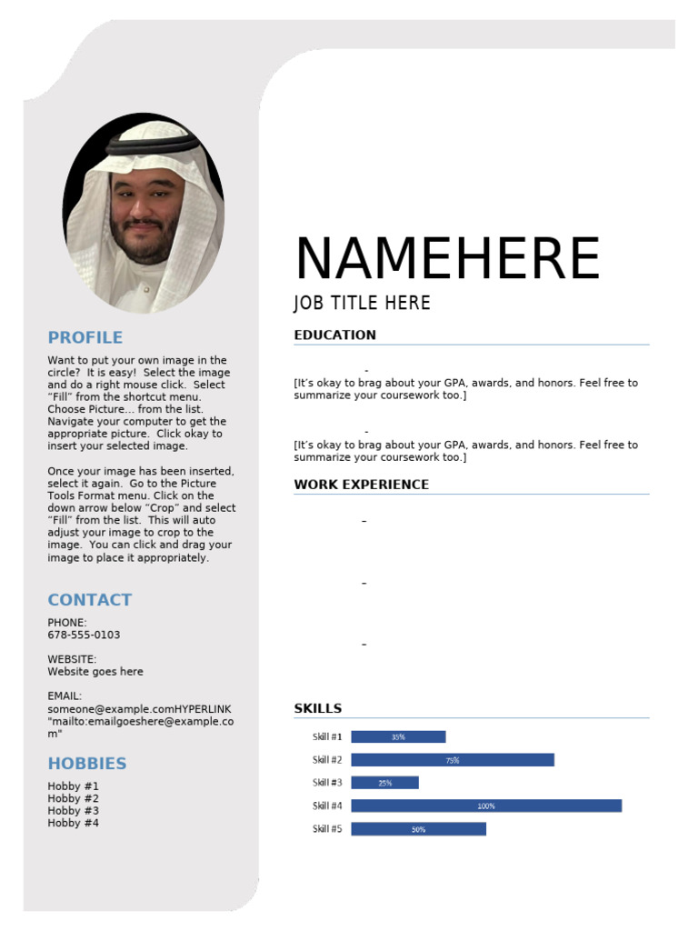 Bold Modern Resume Template Guide | PDF