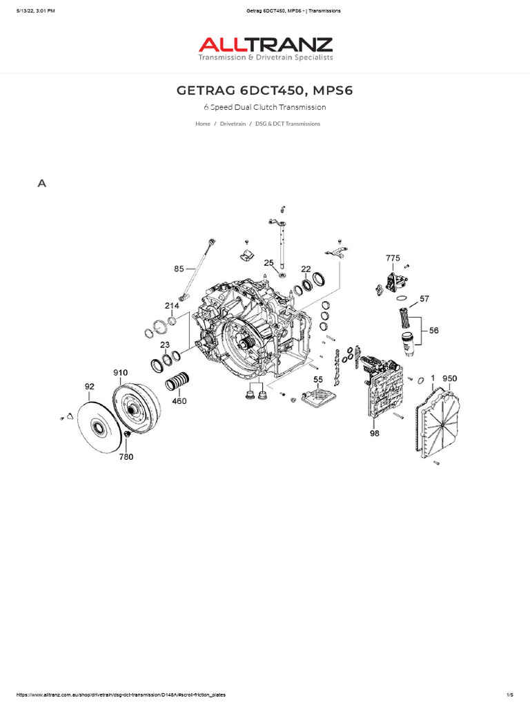 Getrag 6DCT450, MPS6 - Transmissions | PDF | Clutch | Vehicles