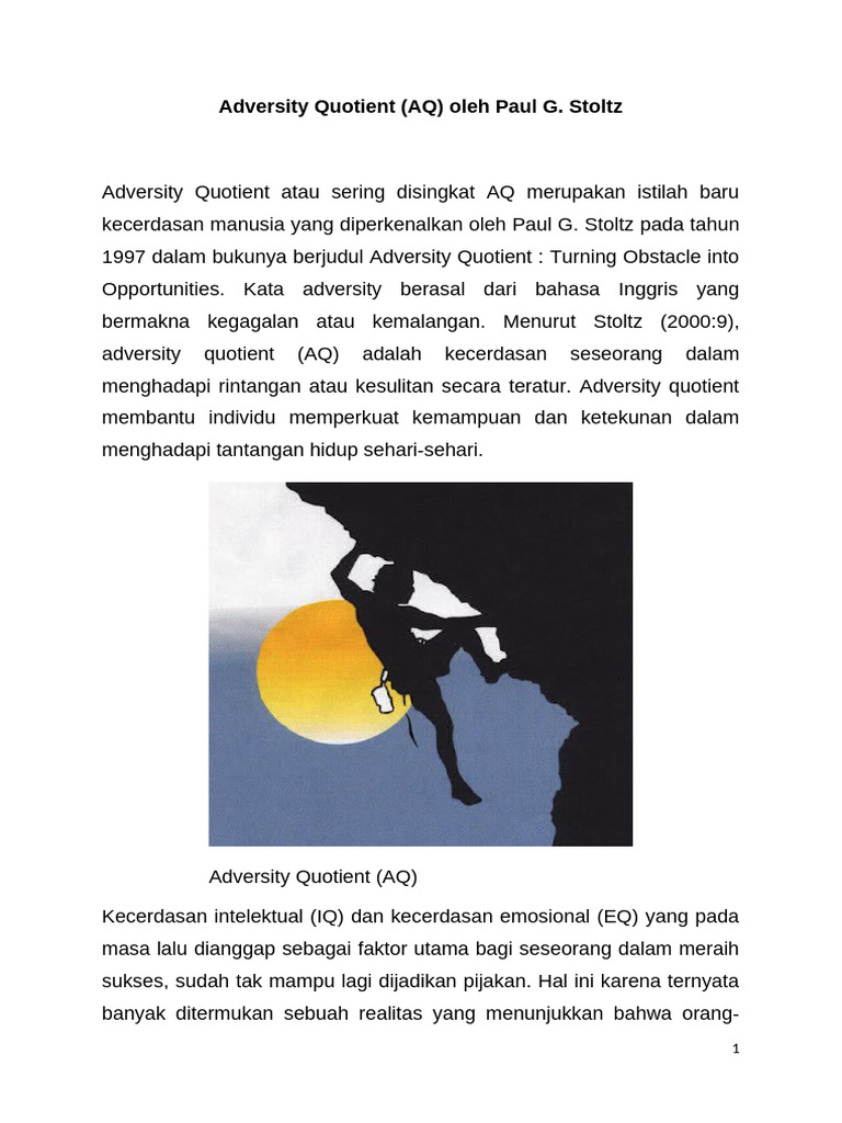 Memahami Adversity Quotient (AQ) | PDF