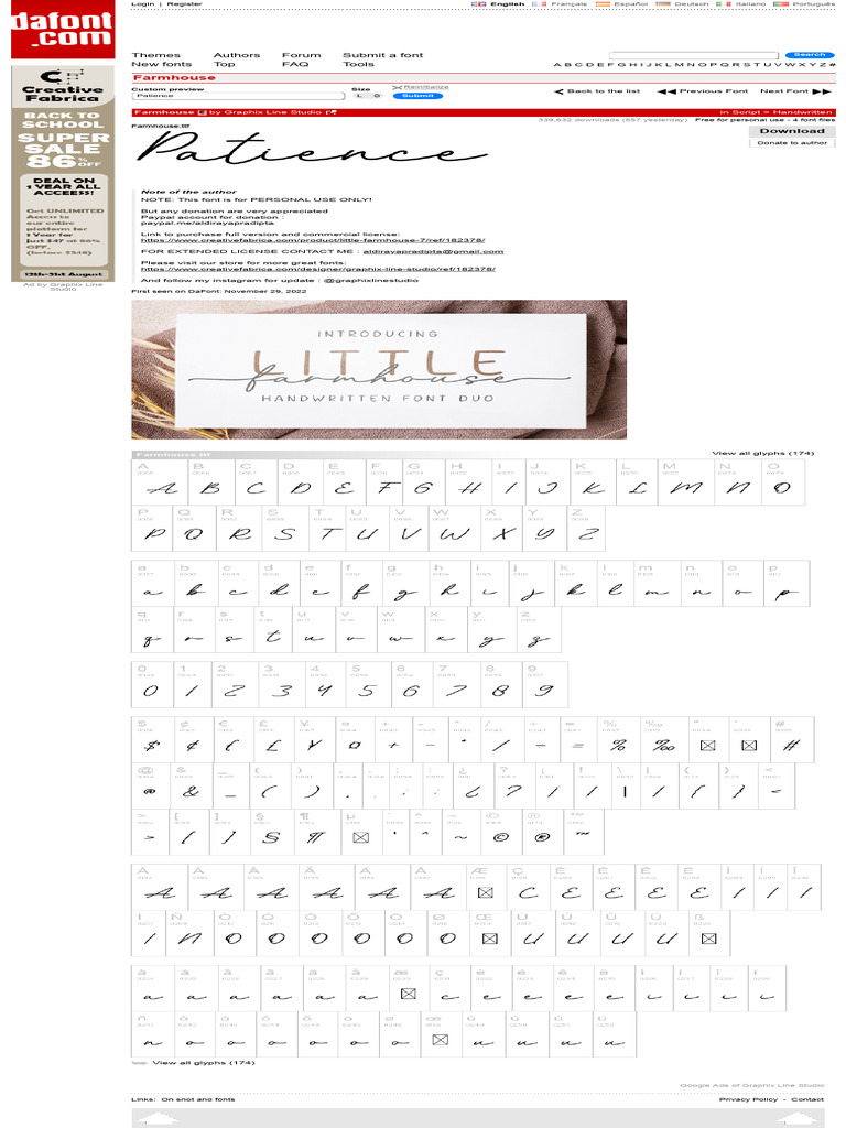 Farmhouse Font Dafont - Com 2 | PDF | Typography | Text