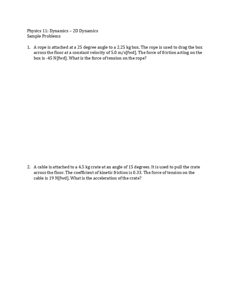 2D Sample Problems | PDF