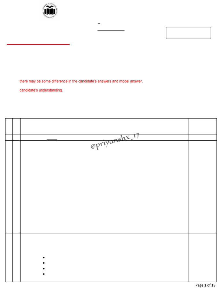 IME 22420 WINTER - 2022 Model Answer Paper | PDF | Flow Measurement ...