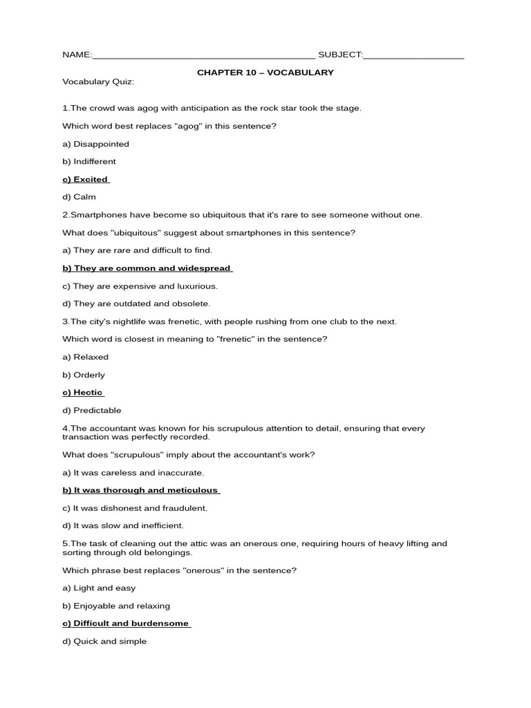 Chapter 10 Quiz Educ 206 | PDF