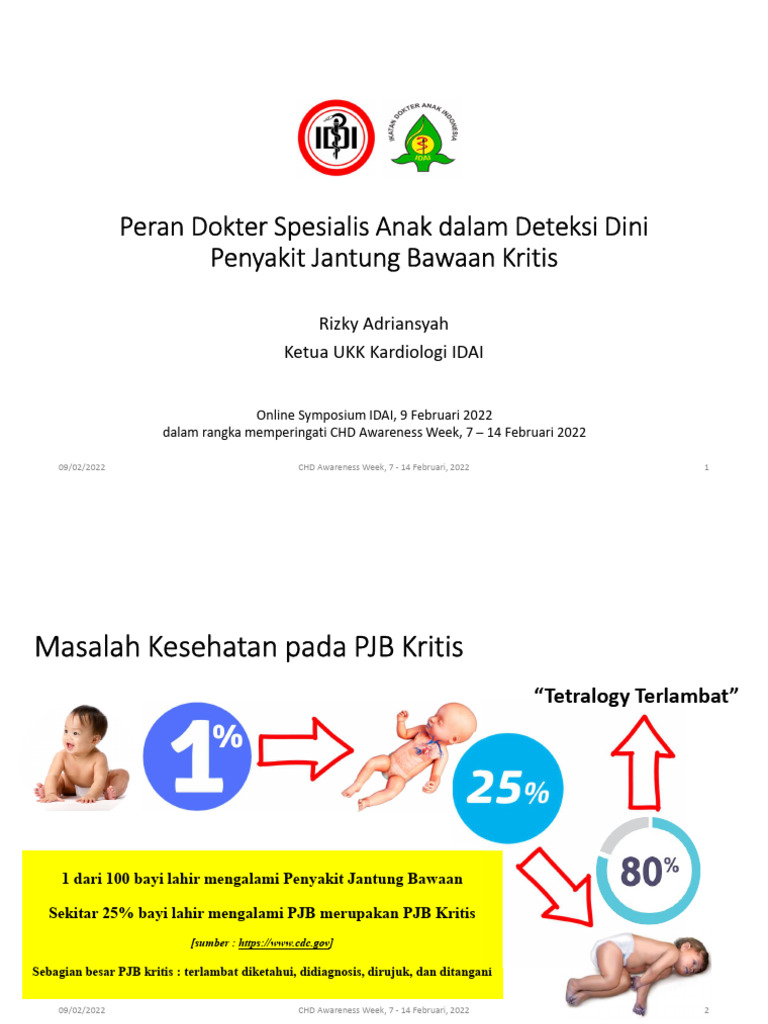 Peran Dokter Spesialis Anak Dalam Deteksi Dini Penyakit Jantung Bawaan Kritis | PDF