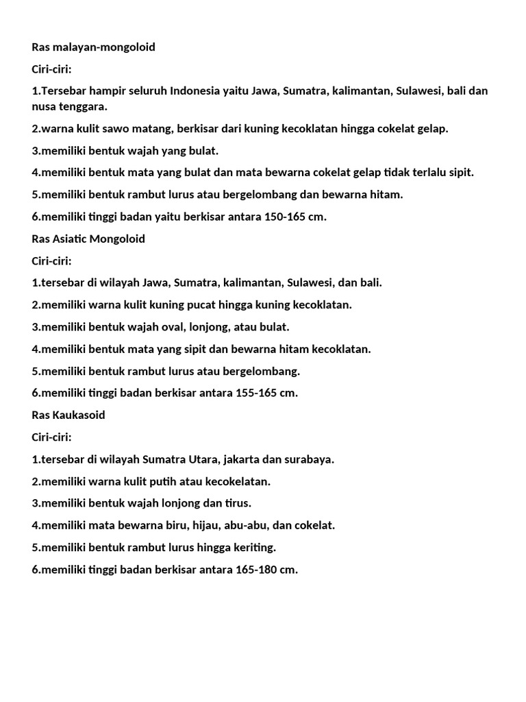 Ras Asiatic Mongoloid P | PDF