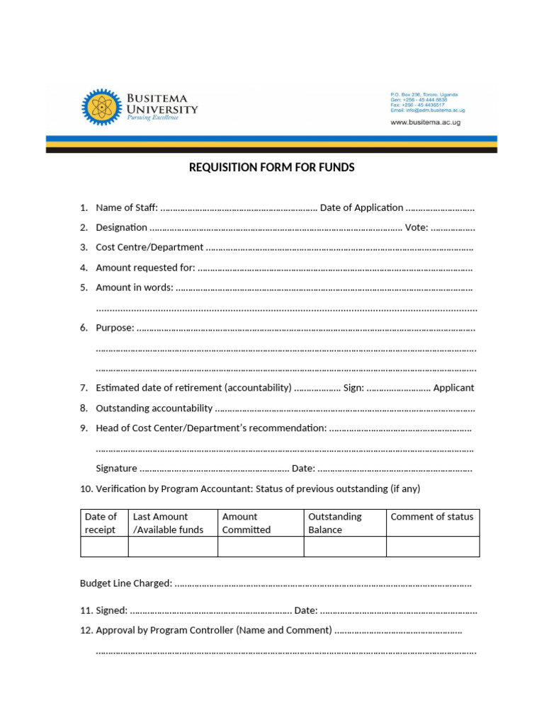 REQUISTION FORM Template | PDF