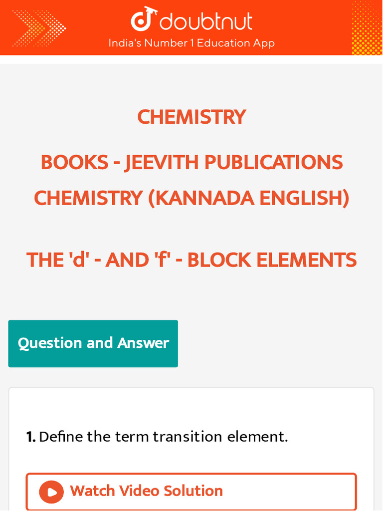 Books Doubtnut Question Bank | PDF | Transition Metals | Lanthanide