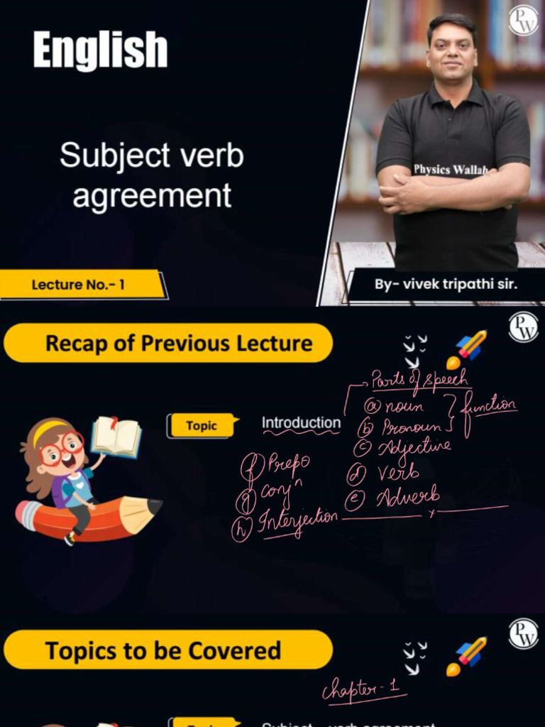 Subject Verb Agreement - Class Notes | PDF