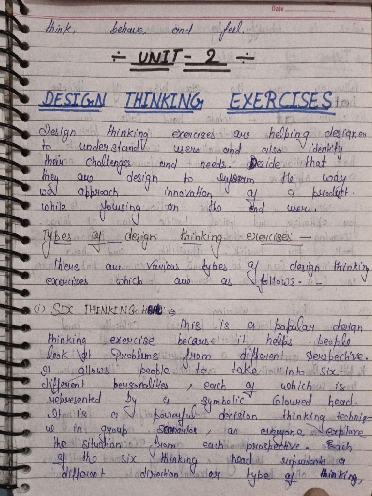 Design Thinking Unit 2 | PDF