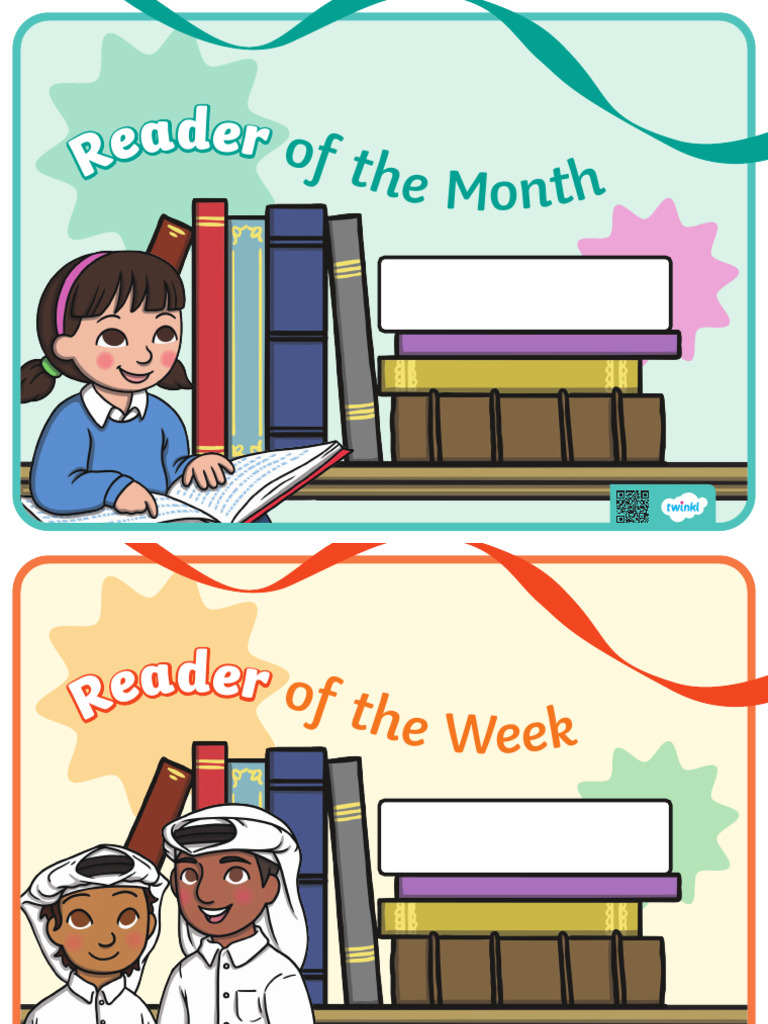 Reader of The Week and Month - Display Posters | PDF