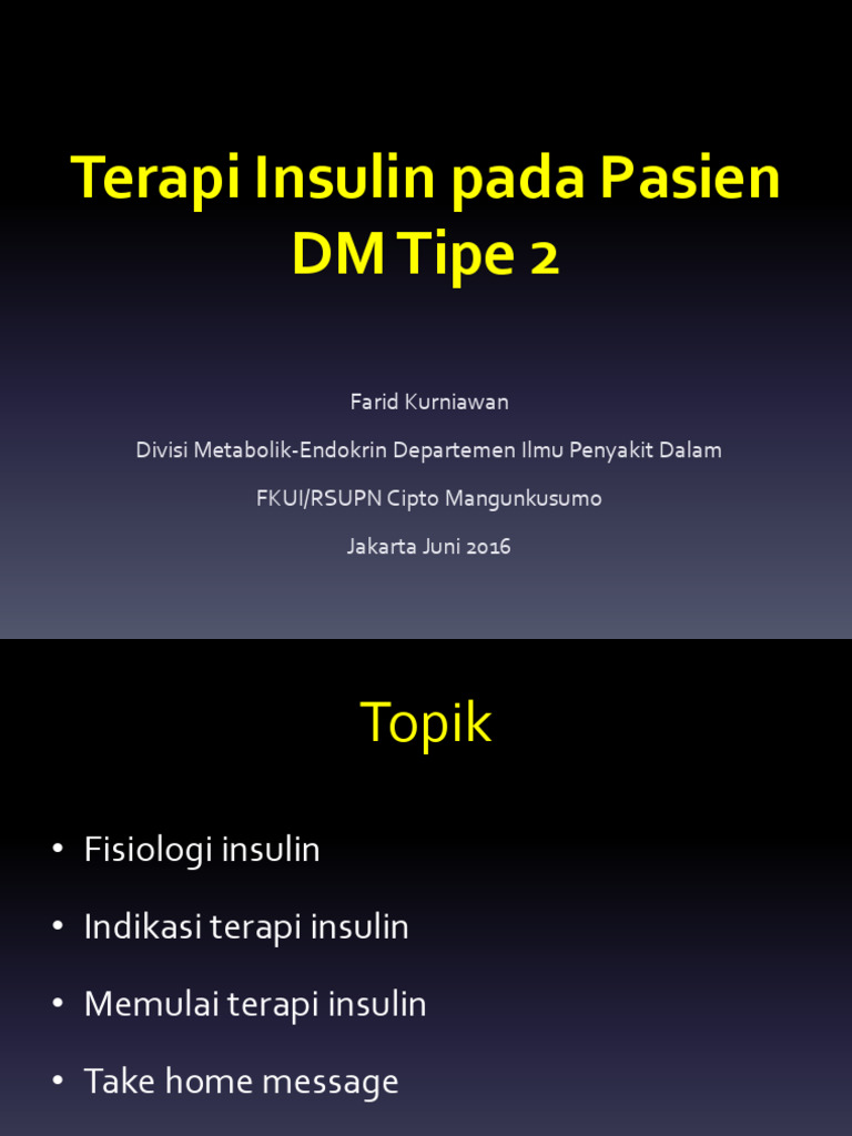 Terapi Insulin Pada Pasien DM Tipe 2 2016 | PDF