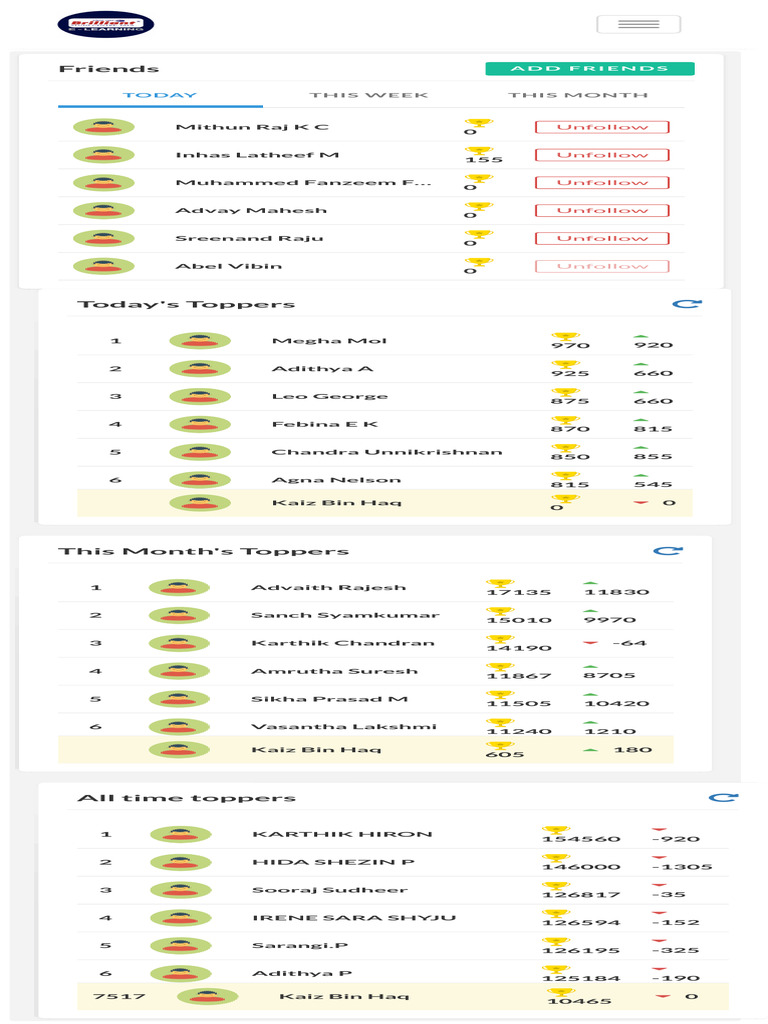 Brilliant Study Centre Pala Online Examination Platform | PDF