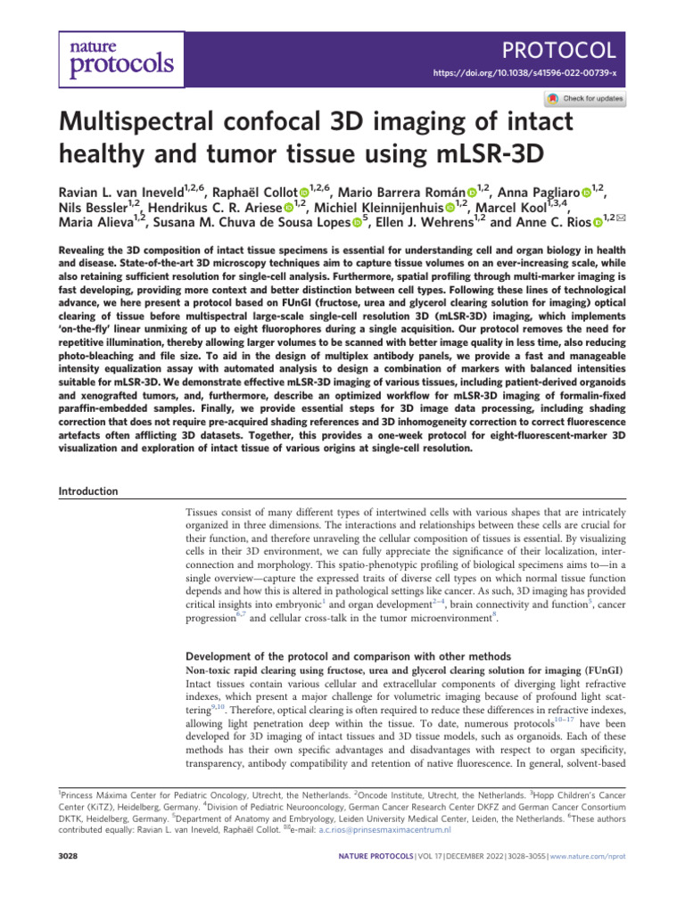 Multispectral Confocal 3D Imaging of Intact | PDF | Immunoglobulin G ...