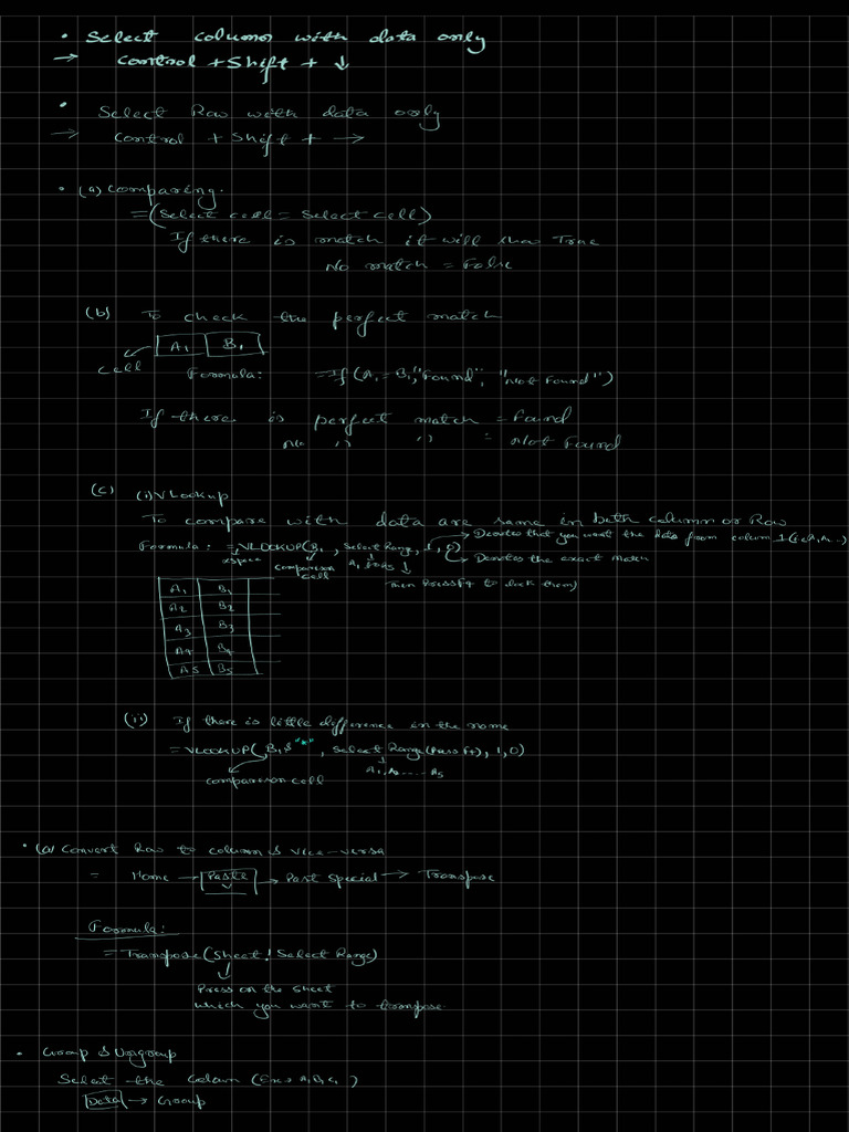 Ms Excel Notes - 250427 - 120119 | PDF