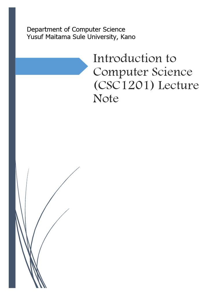 CSC1201 2019 2020 Lecture Notes | PDF | Computer Data Storage | Central ...