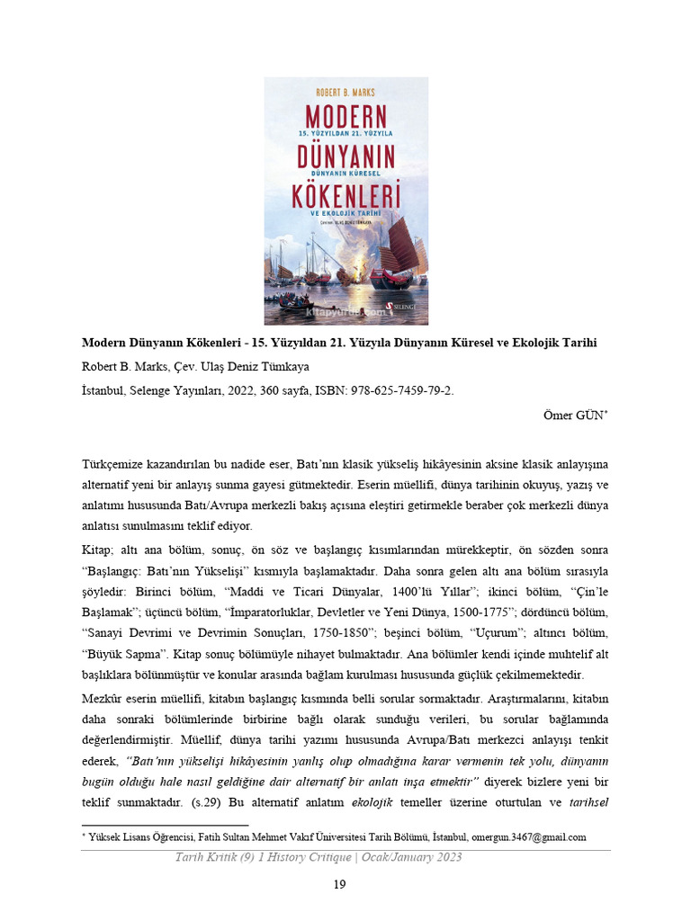 Modern Dünyanın Kökenleri - Robert Marks | PDF