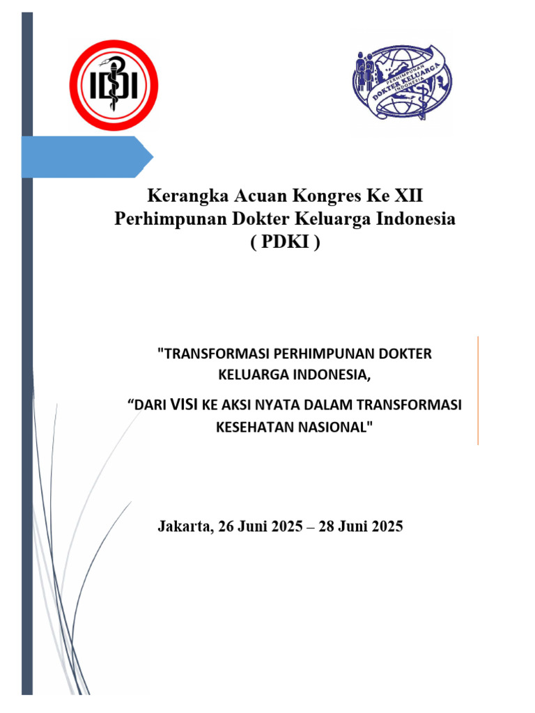 Kongres XII PDKI: Transformasi Kesehatan | PDF