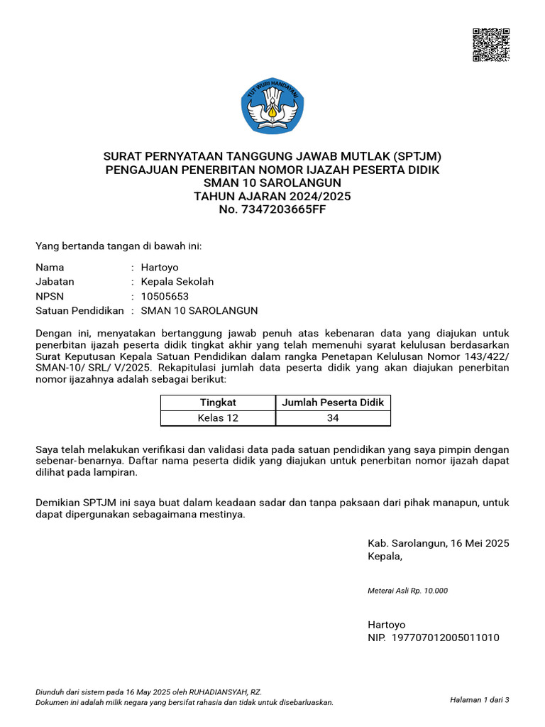 SPTJM-Penerbitan E-Ijazah | PDF
