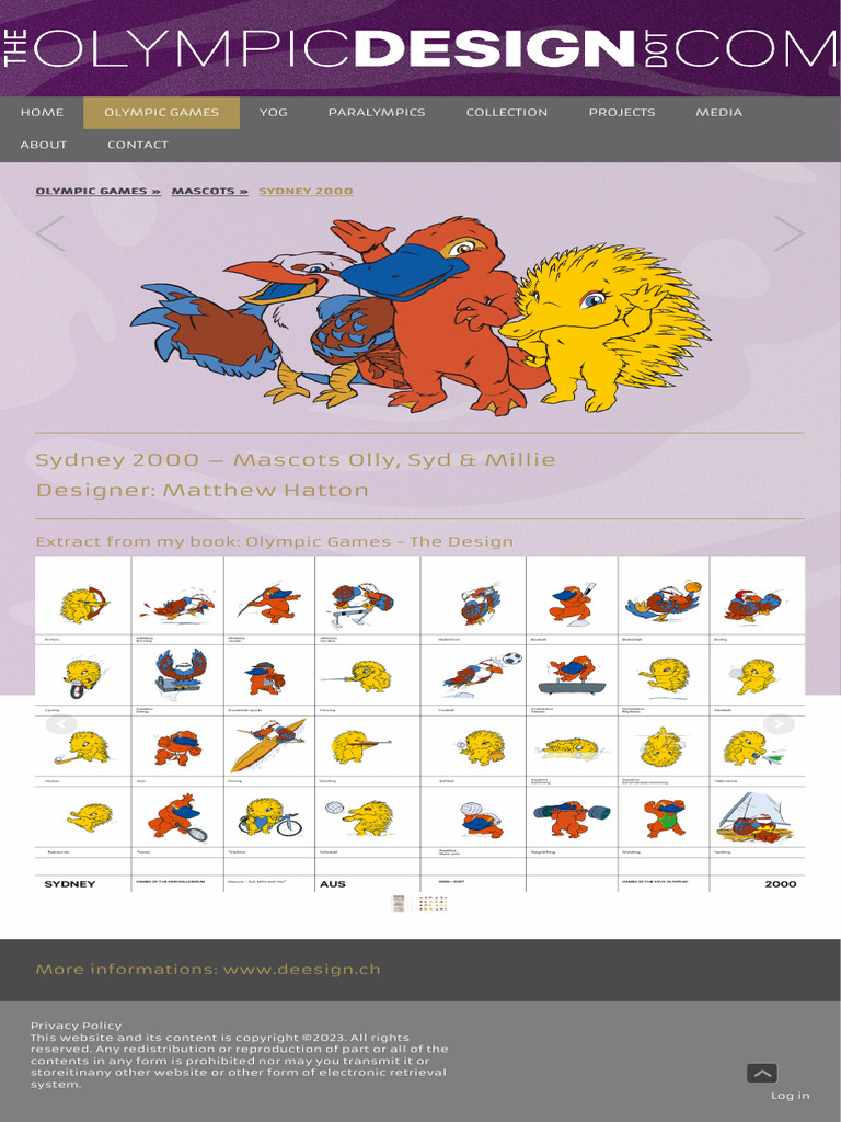 Sydney 2000 - Mascots Olly, Syd & Millie - Theolympicdesign - Olympic ...