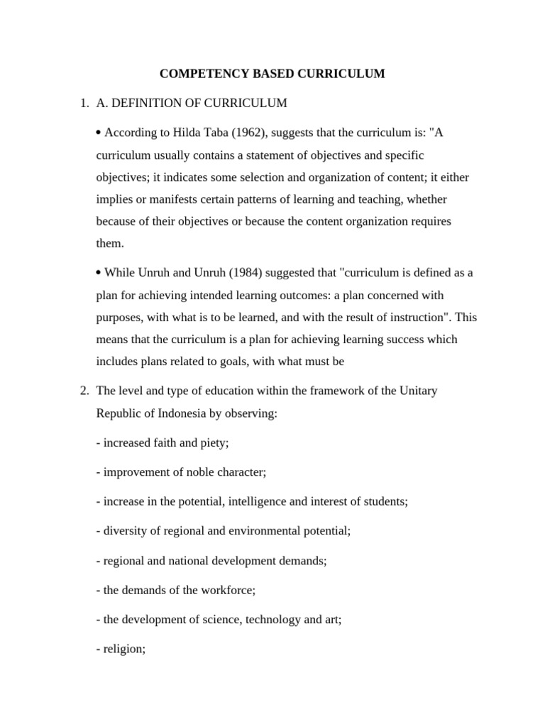 Understanding Competency-Based Curriculum | PDF | Curriculum | Learning