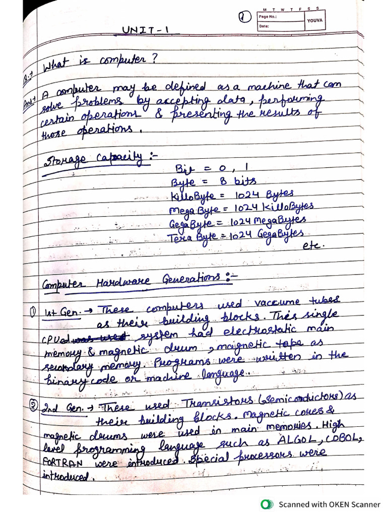 Unit-1 Digital Electronics BCA, BSC (CS'IT) 2nd Sem | PDF