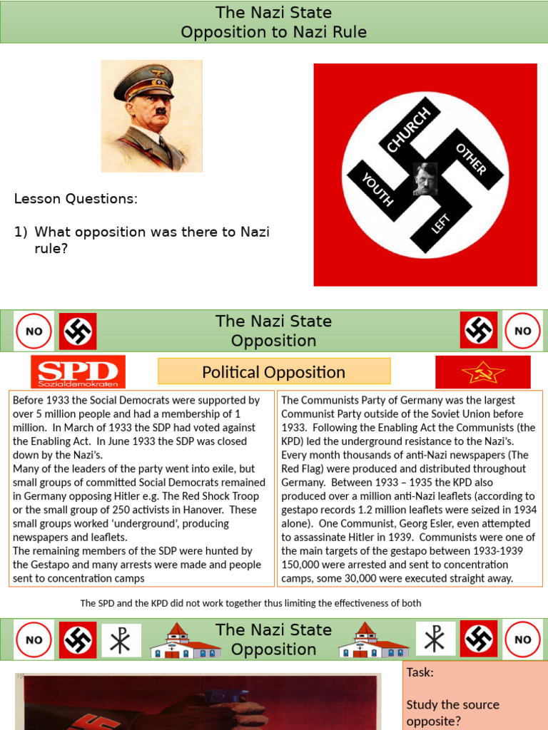 A Opposition To Nazi Rule 1 | PDF | Nazi Germany | Nazism