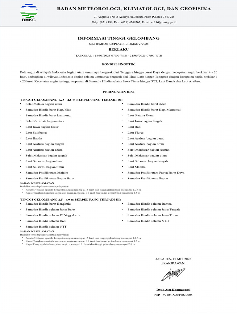 Warning 20250517 PD 17 | PDF