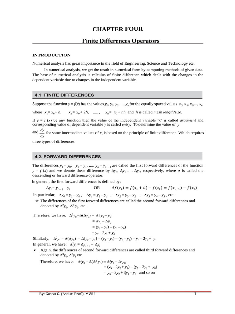 Numerical - Chapter Four | PDF