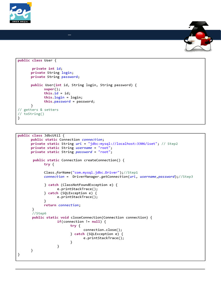 Chapitre4 - Persistance Des Données (Exemple) | PDF | Boolean Data Type | Software Engineering