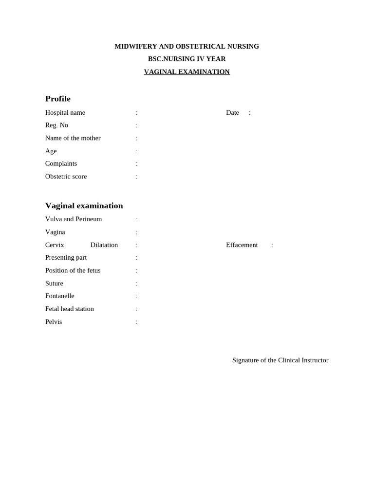 PV Examination Format | PDF