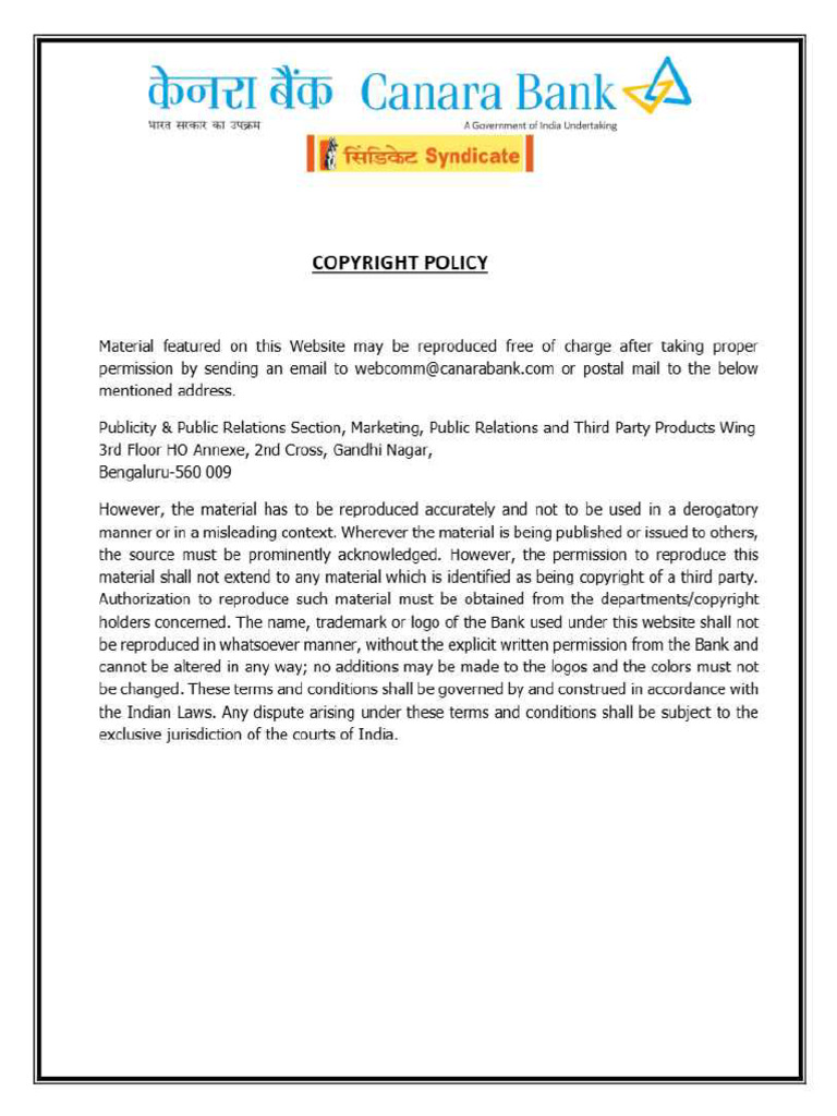 Copyright Policy | PDF
