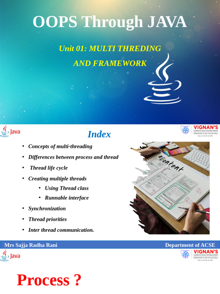 Oops m2 - Unit 01 Part 01 | PDF | Process (Computing) | Thread (Computing)