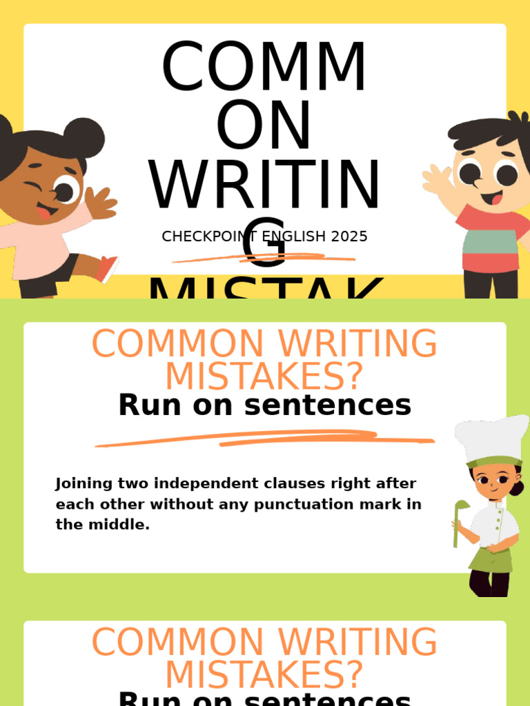 Common Writing Mistakes Part 2 | PDF