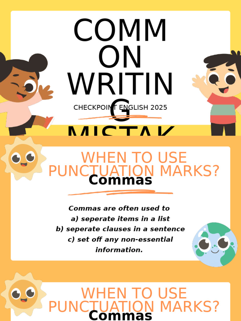 Common Writing Mistakes Part 1 | PDF | Comma | Punctuation