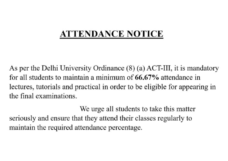 Attendance Notice | PDF
