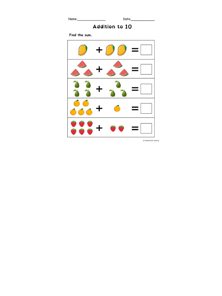 Math Fruits Easy | PDF