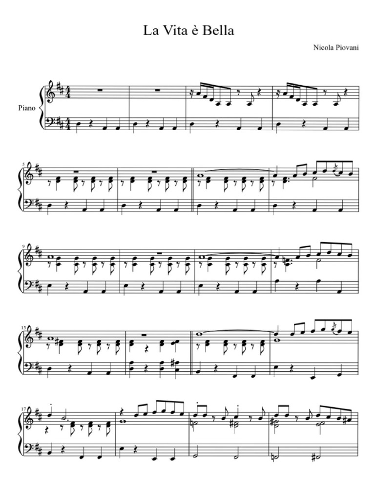La Vita È Bella Re Maggiore 12-Aug-2024 11-20-15 | PDF