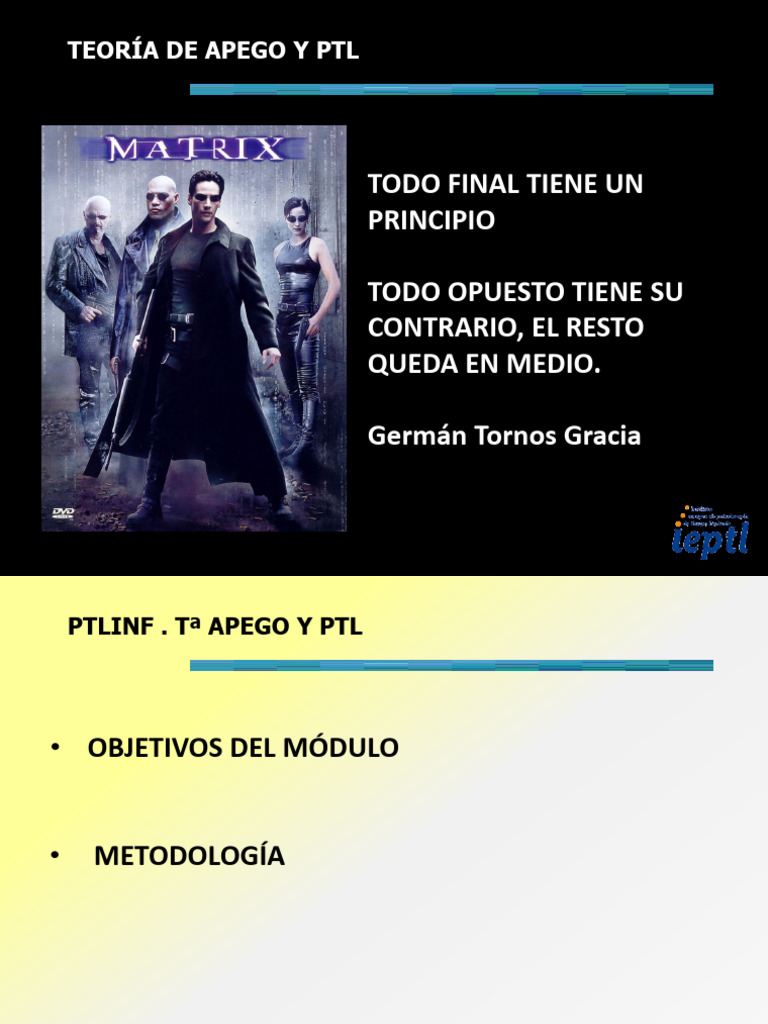 4 T Apego y PTL 11-12 Al | PDF | Teoría de apego | Dolor