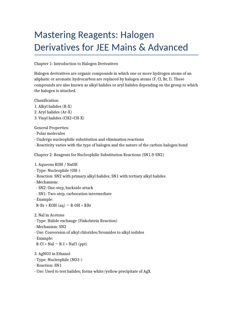 Merged_Halogen_Reagents_Book | PDF | Chemical Reactions | Chemical ...