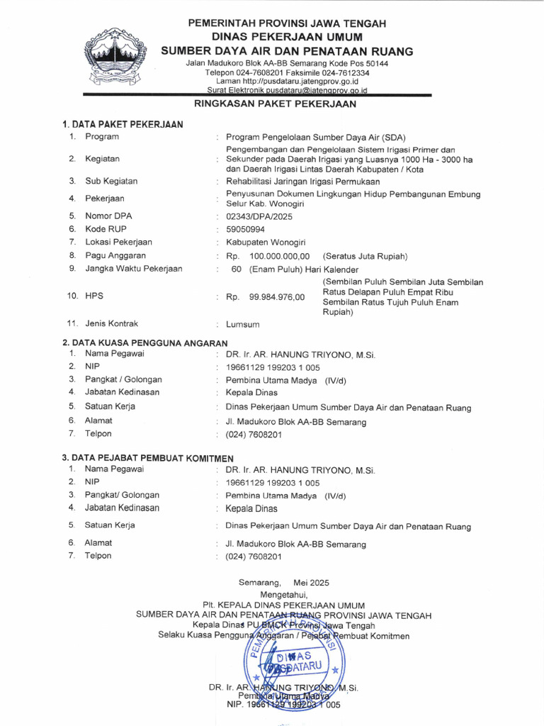 Ringkasan Dokling Embung Selur Wonogiri | PDF